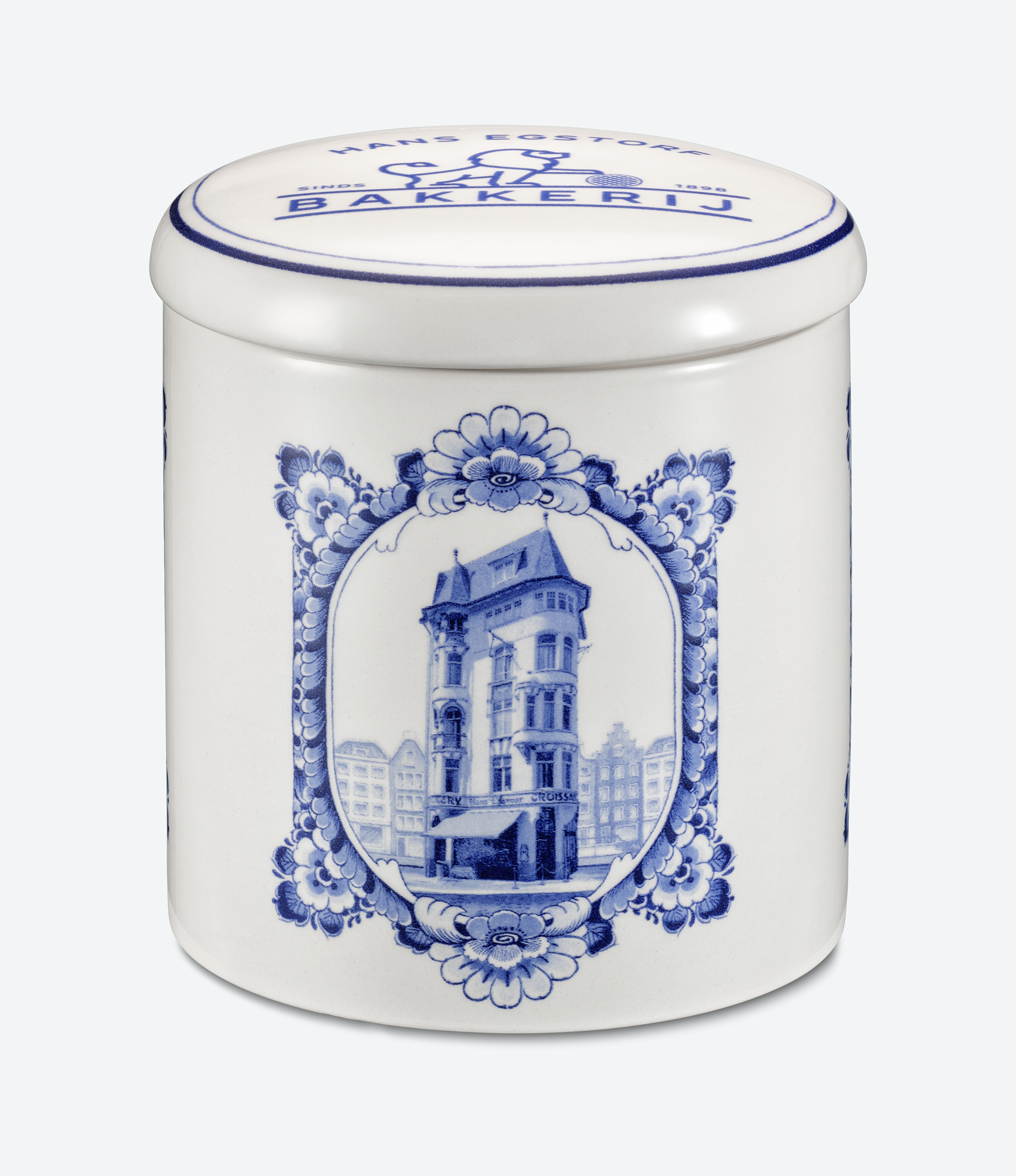 Delft Blue Stroopwafel Jar | Hans Egstorf Amsterdam